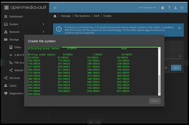 Install OpenMediaVault 7 in a Proxmox/PiMOX VM/SBC (Debian 12.8 Bookworm)